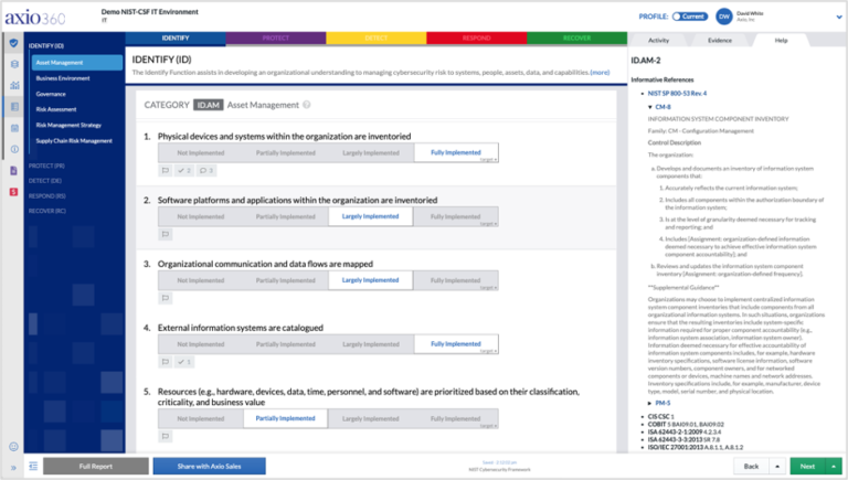 Using NIST 800-53 Controls to Interpret NIST CSF | Axio Using NIST 800-53 Controls to Interpret NIST CSF | Axio